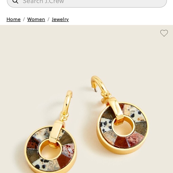 J. Crew | Jewelry | J Crew Semi Precious Stone Wheel Earrings Gold Tone ...
